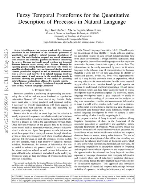 Fuzzy Temporal Protoforms For The Quantitative Description Of Processes In Natural Language Deepai