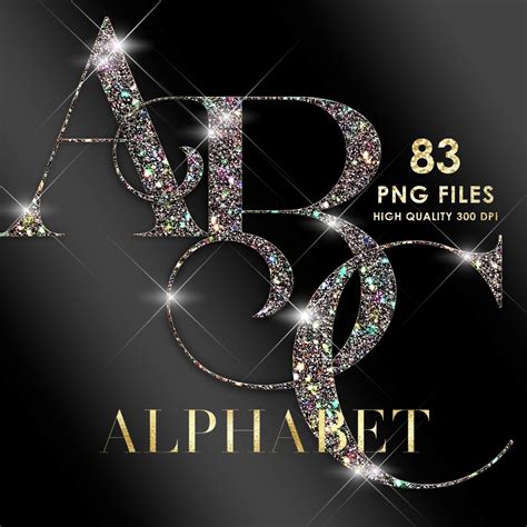 Diamond Alphabet Png Clipart Glitter Alphabet Png Glam Letters