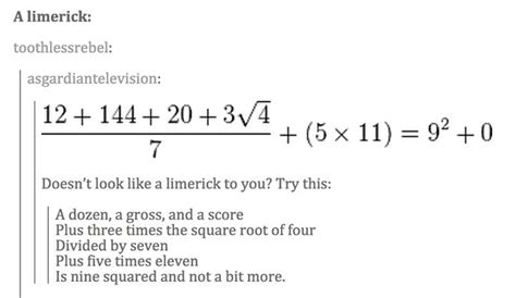 A Math Limerick