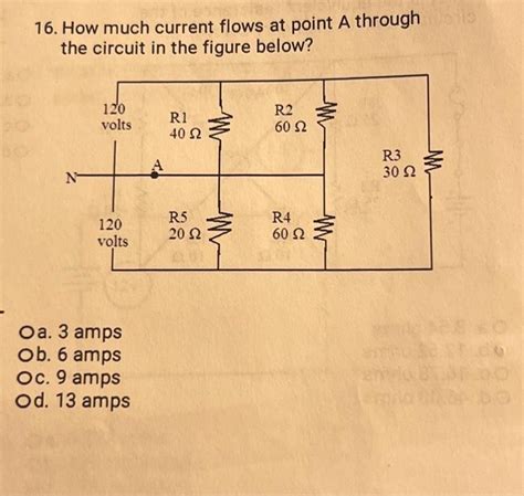 Solved How Much Current Flows At Point A Through The Chegg Com