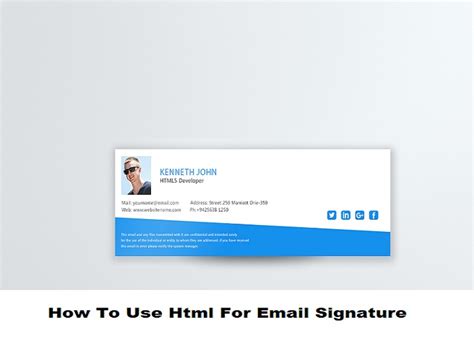 How To Use Html For Email Signature