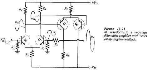 Two Stage Differential Amplifier With Negative Feedback
