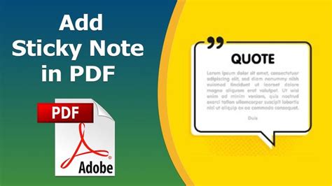 How To Add Sticky Notes In Pdf Using Adobe Acrobat Pro Dc Sticky Notes Sticky Notes Quotes