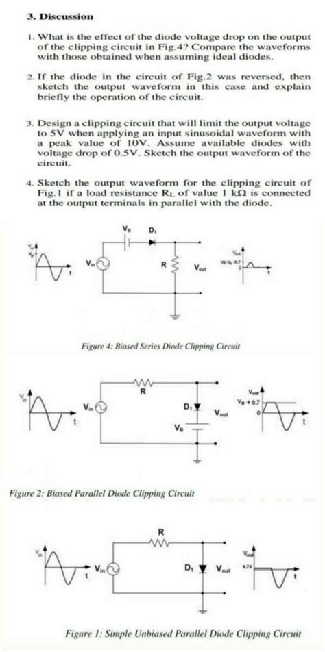 Solved 3 Discussion 1 What Is The Effect Of The Diode Chegg Com