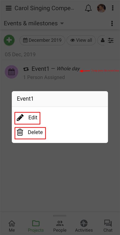 Edit And Delete Items Proofhub Mobile App