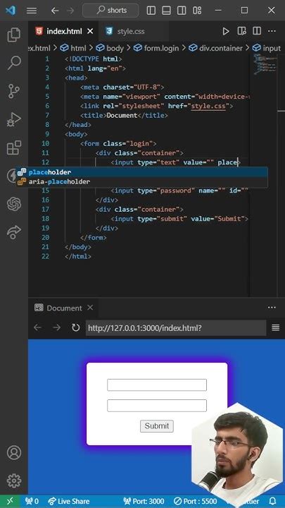 Placeholder In Html Css Coding Code Webdevelopment Tech Web Software Design