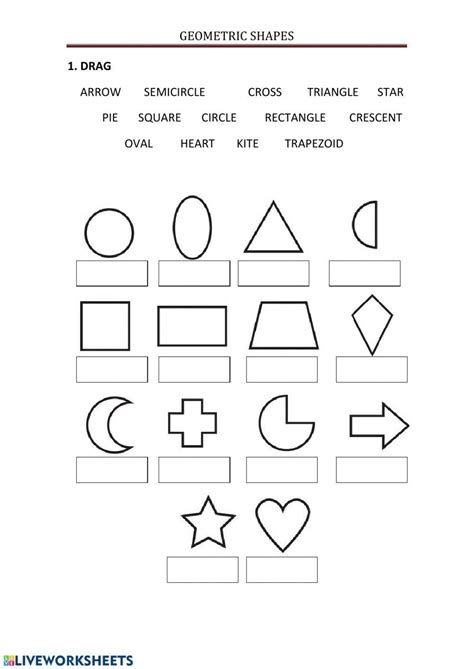 Geometric Shapes Online Worksheet Live Worksheets Worksheets Library