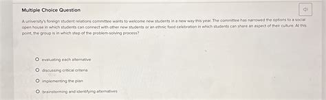 Solved Multiple Choice Questiona Universitys Foreign