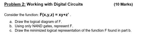 solved problem 2 working with digital circuits 10 marks