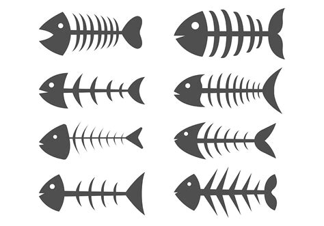 Set Of Fishbone Icons 160270 Vector Art At Vecteezy