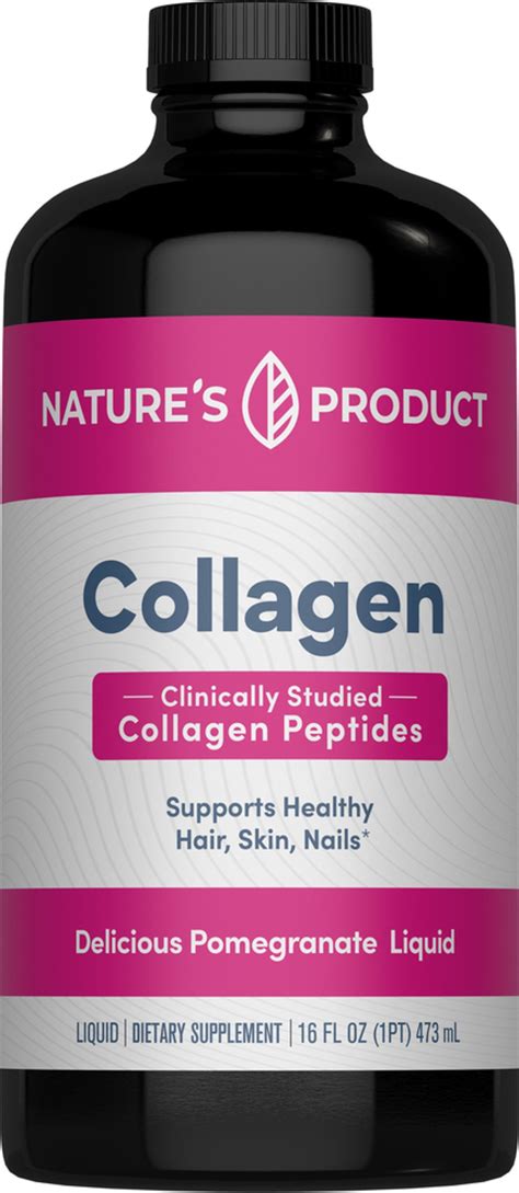 Liquid Collagen Peptides Delicious Pomegranate 16 Fl Oz 473 Ml
