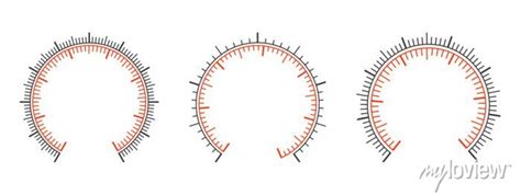 Set Of Measuring Dashboard Templates With Two Round Charts Manometer Posters For The Wall