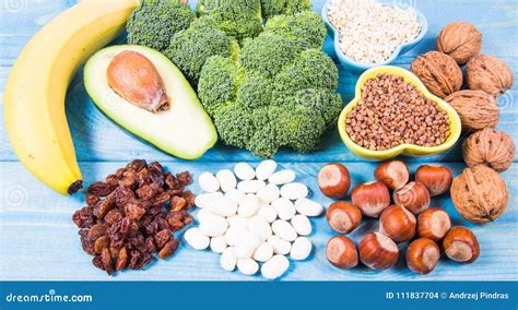 Natural Products Rich In Vitamin B6 Pyridoxine Healthy Food Concept