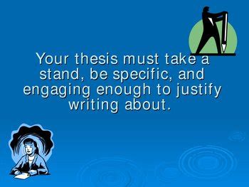 The Thesis Statement PowerPoint By FWTeacher Teachers Pay Teachers