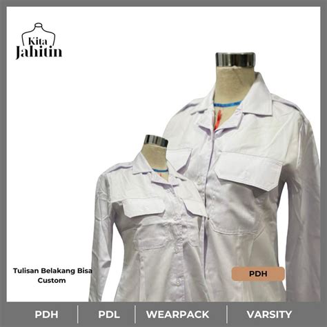 1 Set Seragam Pdh Putih And Batik