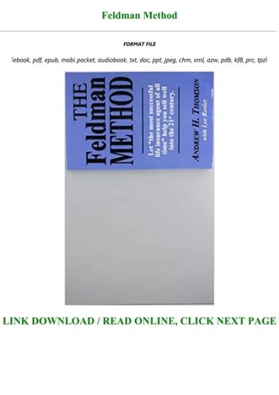 Pdf Download Feldman Method Full Pages