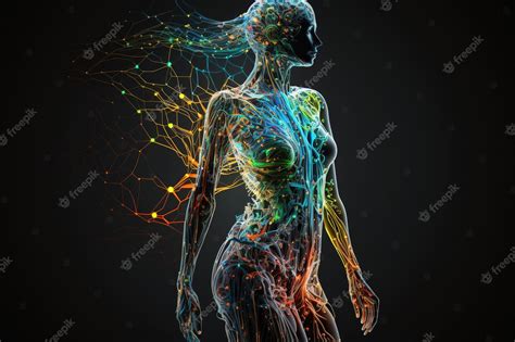 인공 지능 미래 기술 동향 개념 네트워크 구조 배경 기계 학습 데이터 배경 빅 데이터이진수 기술 및 과학 생성 Ai 프리미엄 Ai 생성 이미지