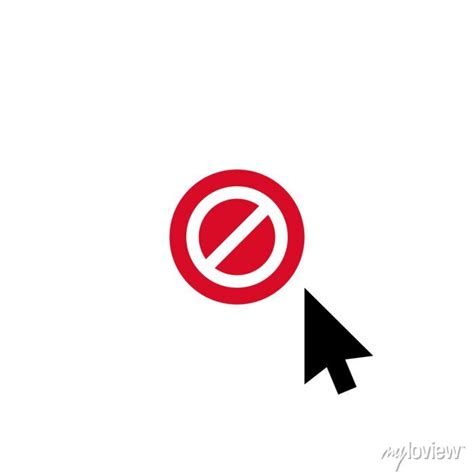 Click Vector Icon Cursor Symbol With Not Allowed Sign Cursor Posters For The Wall • Posters