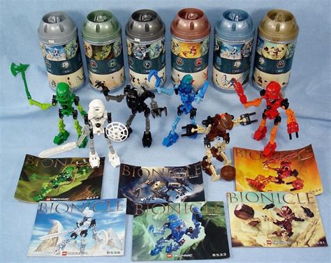 2001 Lego Bionicle Original Mata Nui Toa 8531 8536 Complete In