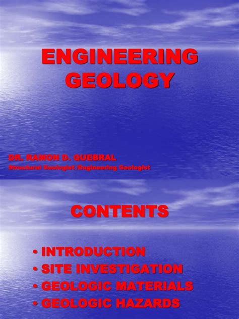 Eng G Geol Lecture 21 Download Free Pdf Earthquakes Landslide