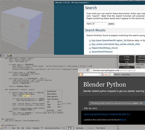 Blender Python Text Editor Search Addon