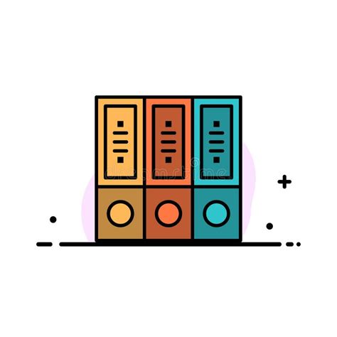 Files Archive Data Database Documents Folders Business Flat Line