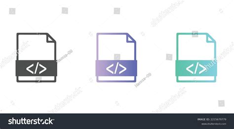 Programming Coding File Script Vector Icon Stock Vector Royalty Free
