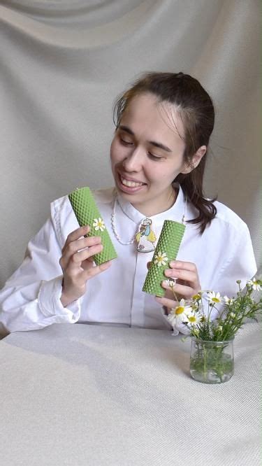 Набор свечей из вощины “Ромашка”