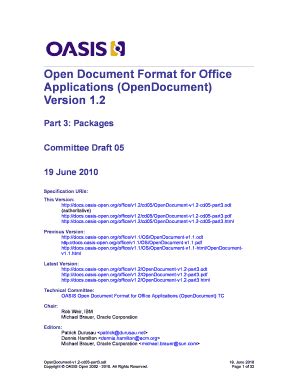 Fillable Online Docs Oasis Open OpenDocument V1 2 Part 3 Docs Oasis
