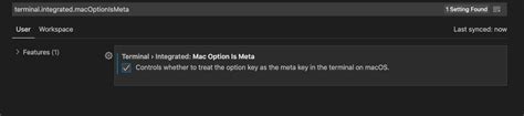 Keyboard Vs Code Terminal Wont Map Option Key To Meta Stack Overflow