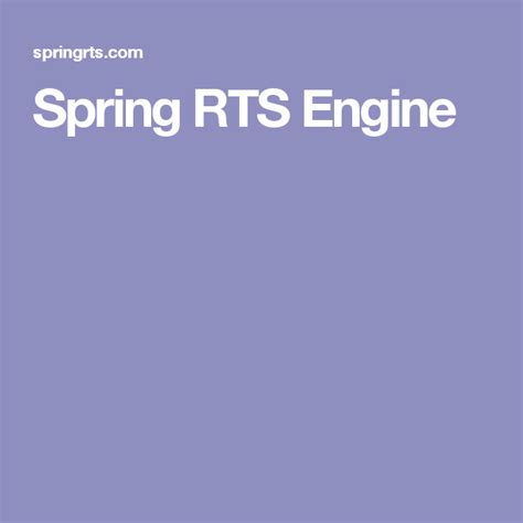 spring rts engine spring engineering