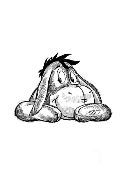 Eeyore Winnie The Pooh Svg Png Drawing Download Digital Clip Etsy