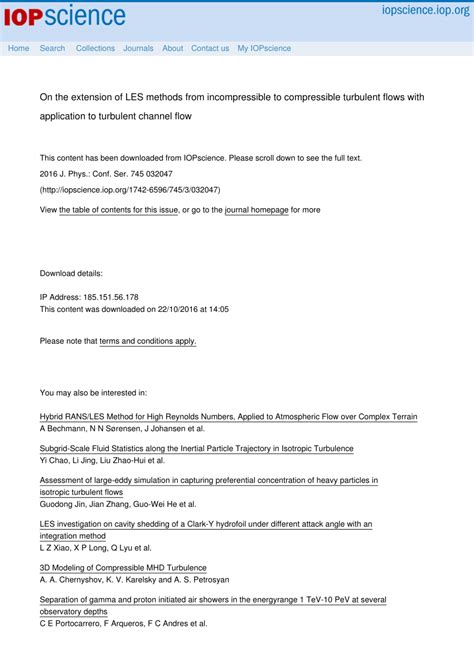 Pdf On The Extension Of Les Methods From Incompressible To