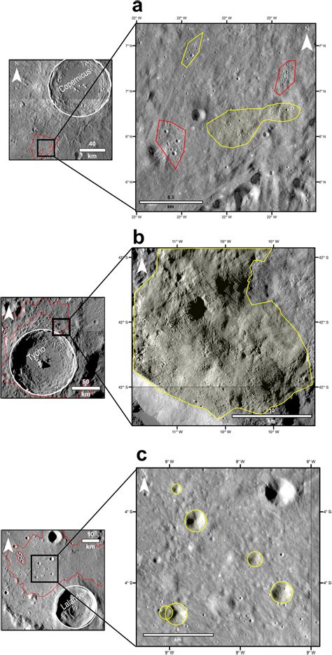Examples Of The Features That Were Removed From The Crater Count Download Scientific Diagram