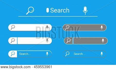 Search Bar Set Ui Vector Photo Free Trial Bigstock