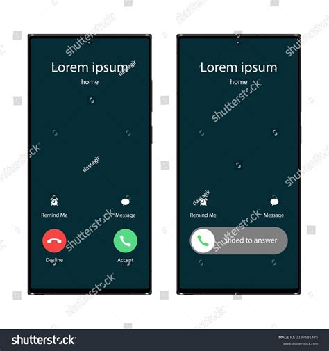 Phone Incoming Call User Interface Ui Stock Vector Royalty Free