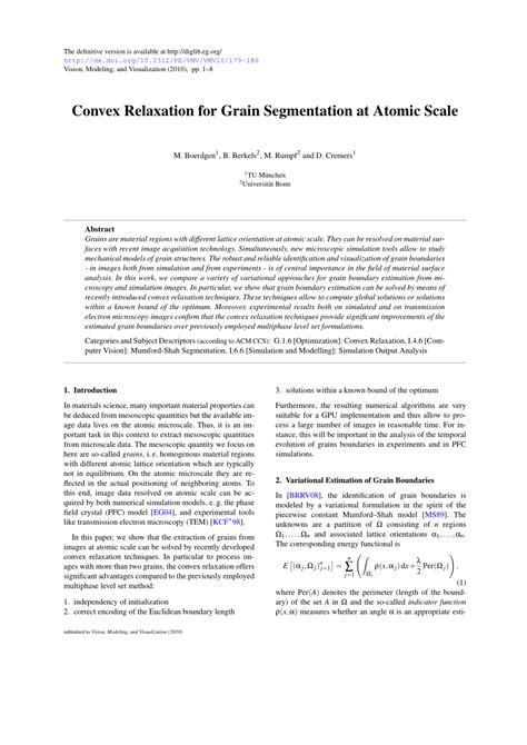 Pdf Convex Relaxation For Grain Segmentation At Atomic Scale
