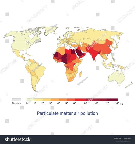 Particulate Matter Air Pollution Earth Map Stock Vector Royalty Free 2224690969 Shutterstock