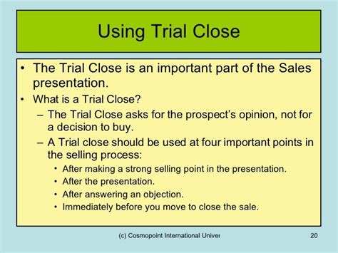 Types Of Trial Closes At Harry Richey Blog