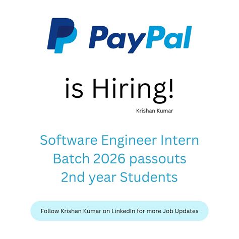 Edit Closed Company Name Paypal Role Sde Intern Summer Internship Batch 2026 Passouts 2nd