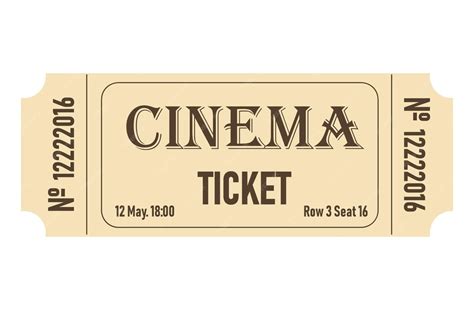 Premium Vector Classic Retro Ticket For Cinema Circus Movie Theatre