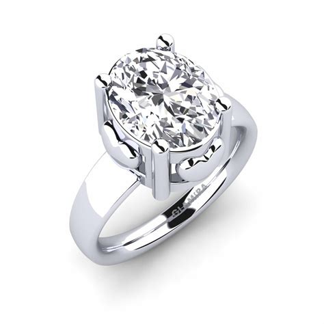 Купете Годежен пръстен Jeralee Овална 2 4 Карат бяло 375 мойсанит Glamira Bg