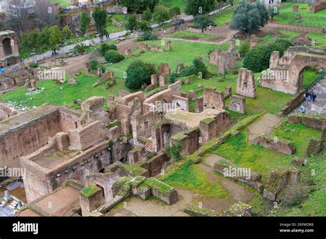 Italy Rome Latium Roman Forum Foro Romano View From The Palatine