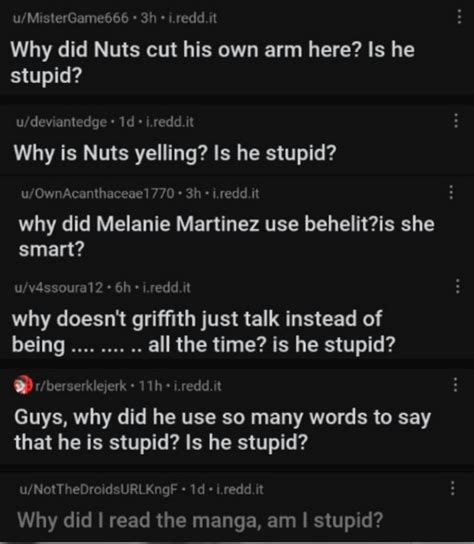 Why Do We Repeat The Same Unfunny Joke Are We Stupid R Berserklejerk