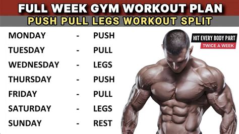 Best Push Pull Legs Workout Plan At Gym Workout Split To Train Every