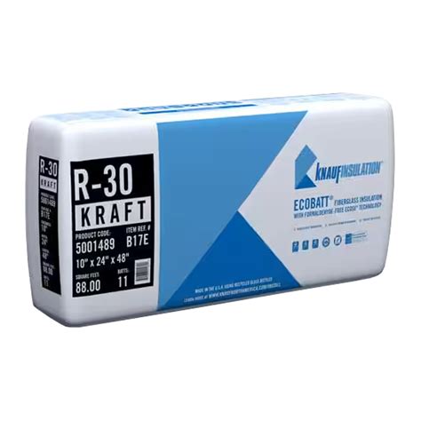 Knauf Ecobatt R30 Kraft Batts 10 X 24 X 48 88 00 Sqft Contractors