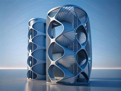 Premium Photo White Abstract 3d Structure With Smooth Lines And Shapes Futuristic Architecture