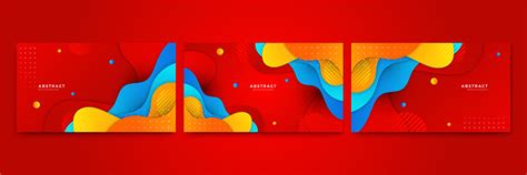 추상적인 다채로운 빨간 주황색 파란 모양 프리젠 테이션 배경 그라디언트 동적 선 배경입니다 현대 모자이크 블루 오렌지 다채로운 기하학적 디자인 배경 0명에 대한 스톡 벡터