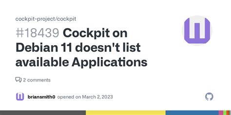 Cockpit On Debian Doesn T List Available Applications Issue Cockpit Project