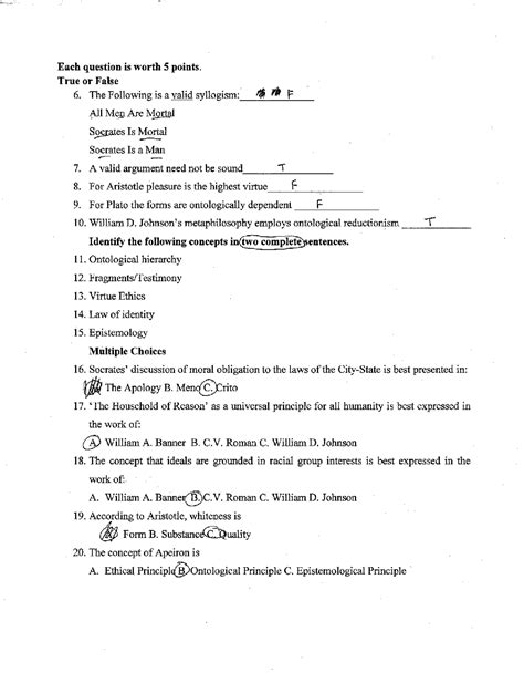 Midterm Exam Paper Introduction To Philosophy Phl 200 Exams Introduction To Philosophy